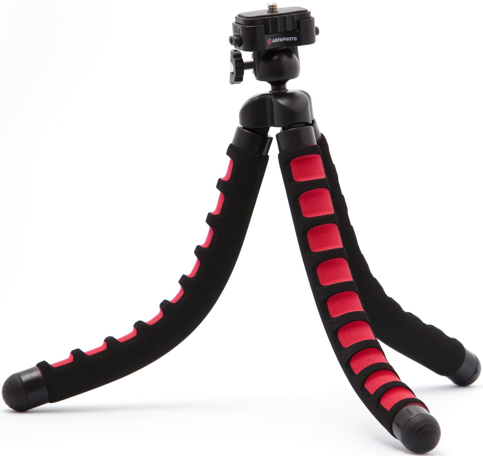 AGFA 12-Inch, Flexible Tripod with Foam Grips - Red APTP12R