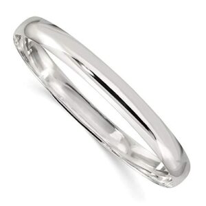 icecarats 925 sterling silver 7mm slip on bangle bracelet