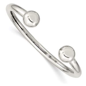 icecarats 925 sterling silver cuff bangle bracelet