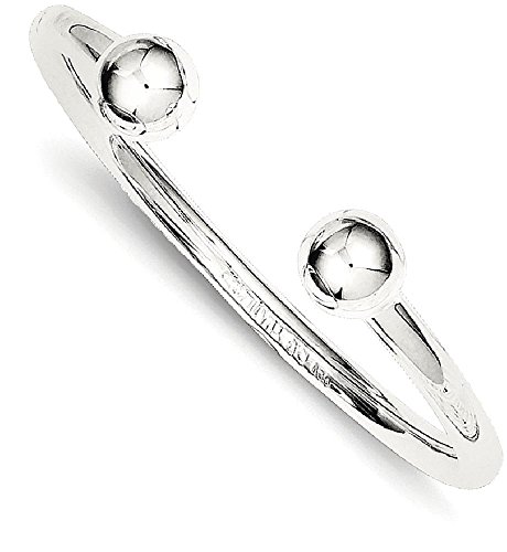 IceCarats 925 Sterling Silver Cuff Bangle Bracelet