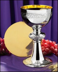 ornamented chalice and paten