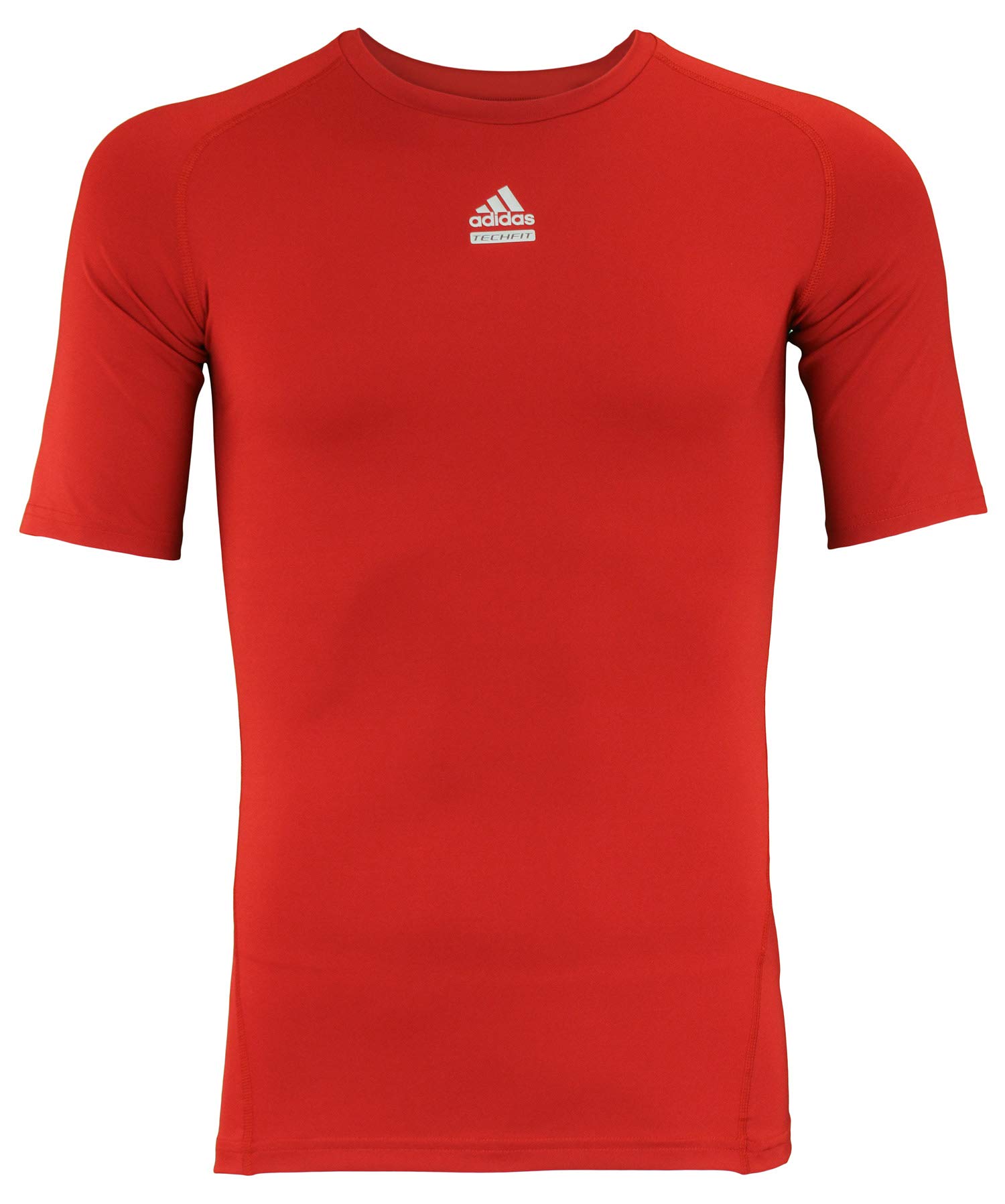 adidas Men's Techfit Cut and Sew Short Sleeve Tee, Power Red XX-Large