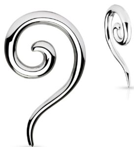 body accentz plugs earrings rings 316l surgical steel swirl twist tapers - sold as a pair 4g