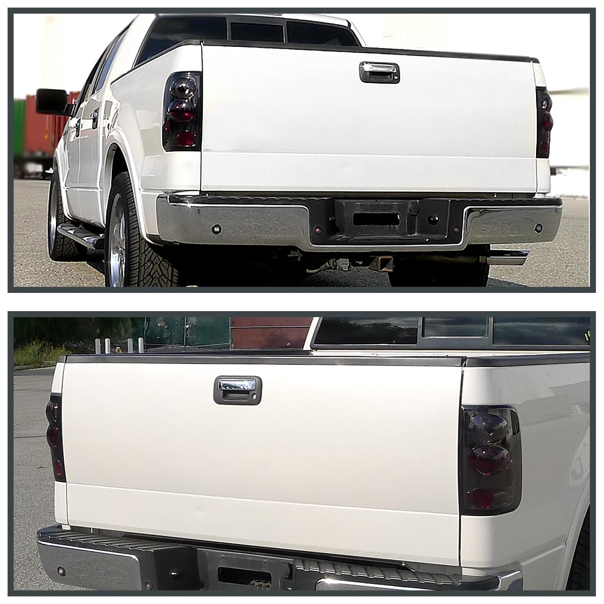 SPEC-D TUNING Smoke Lens Tail Lights Compatible with 2004-2008 Ford F-150 Styleside, Left + Right Pair Assembly