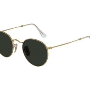 Ray Ban RB3447 ROUND METAL Sunglasses Color 001, Gold, 50 mm