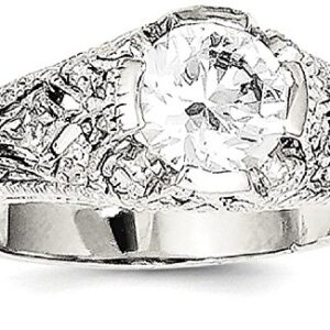 IceCarats 925 Sterling Silver Cubic Zirconia CZ Vintage Engagement Ring Size 7