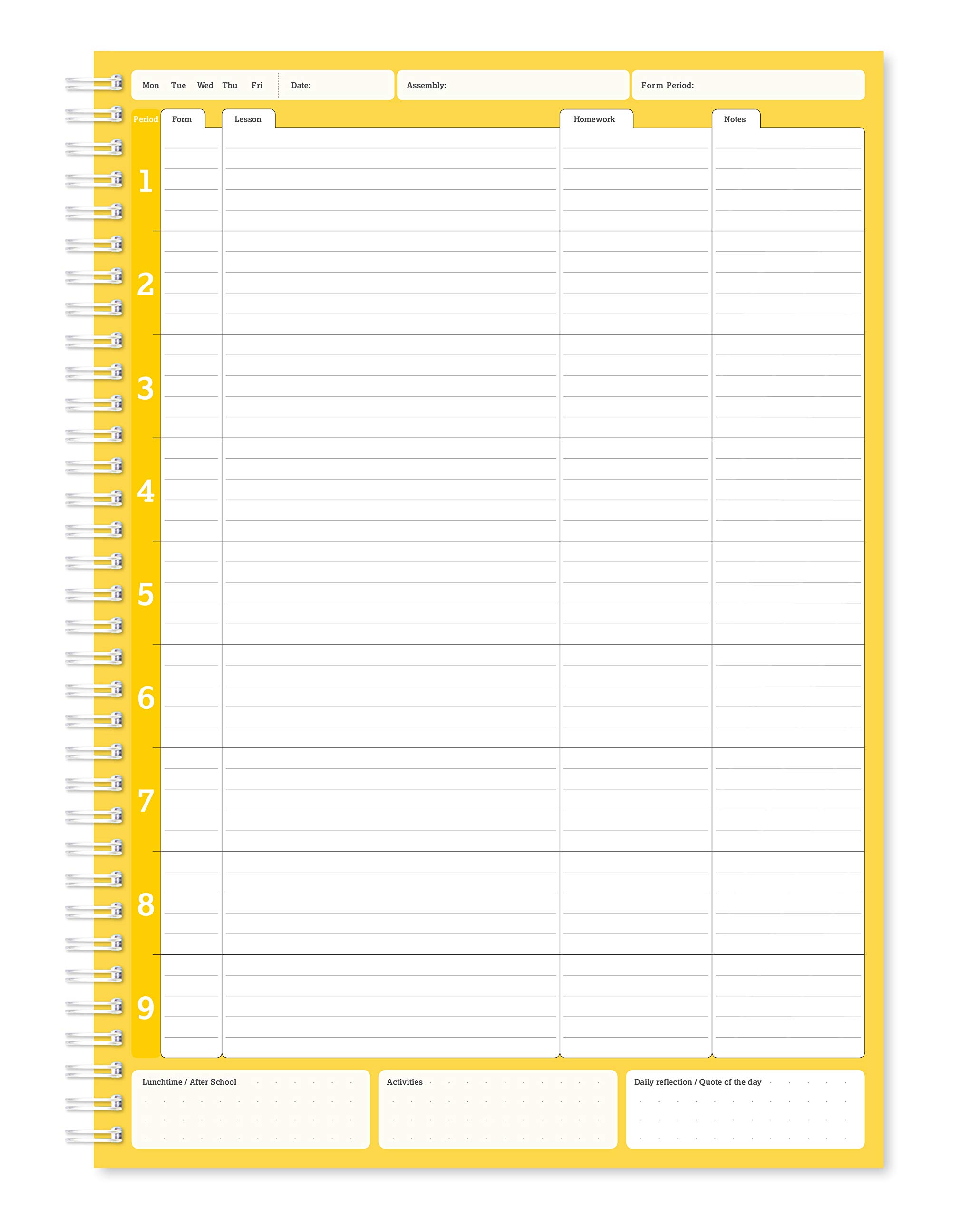 Silvine A4 Teacher's Academic Planner with Durable Hardback Covers and 204 x9 Period Planner Pages