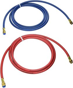 robinair 34722 replacement 9' long red and blue r-134a enviro-guard hose set for 34788, 34288, and 34134z rrr machines