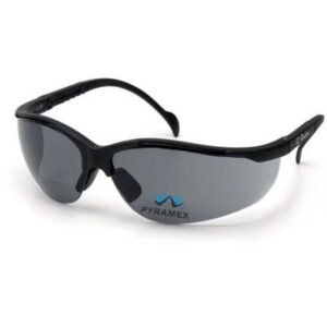 pyramex safety glasses - venture ii bifocal safety glasses - gray lens - +2.0 lens