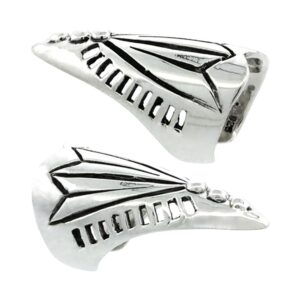 sterling silver fingertip ring for women moth design 1 5/16 inch (33mm) long