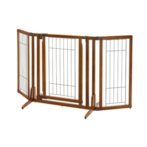 richell premium plus freestanding pet gate with door