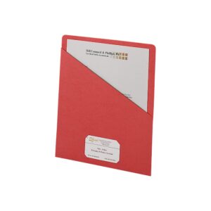 smead® slash file jackets convenience pack, 9 1/2" x 11 3/4", red, pack of 25