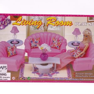 Gloria Dollhouse Furniture Living Room Playset