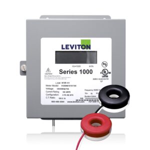 leviton 1k240-1sw series 1000 120/240v 100a 1p3w indoor kit with 2 solid core cts, image