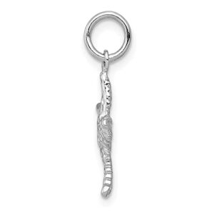 IceCarats 14K White Gold Starfish Necklace Charm Pendant 22mm x 14mm Only