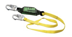 miller by honeywell 913wls-z7/6ftyl lanyard with softstop with locking snap hook