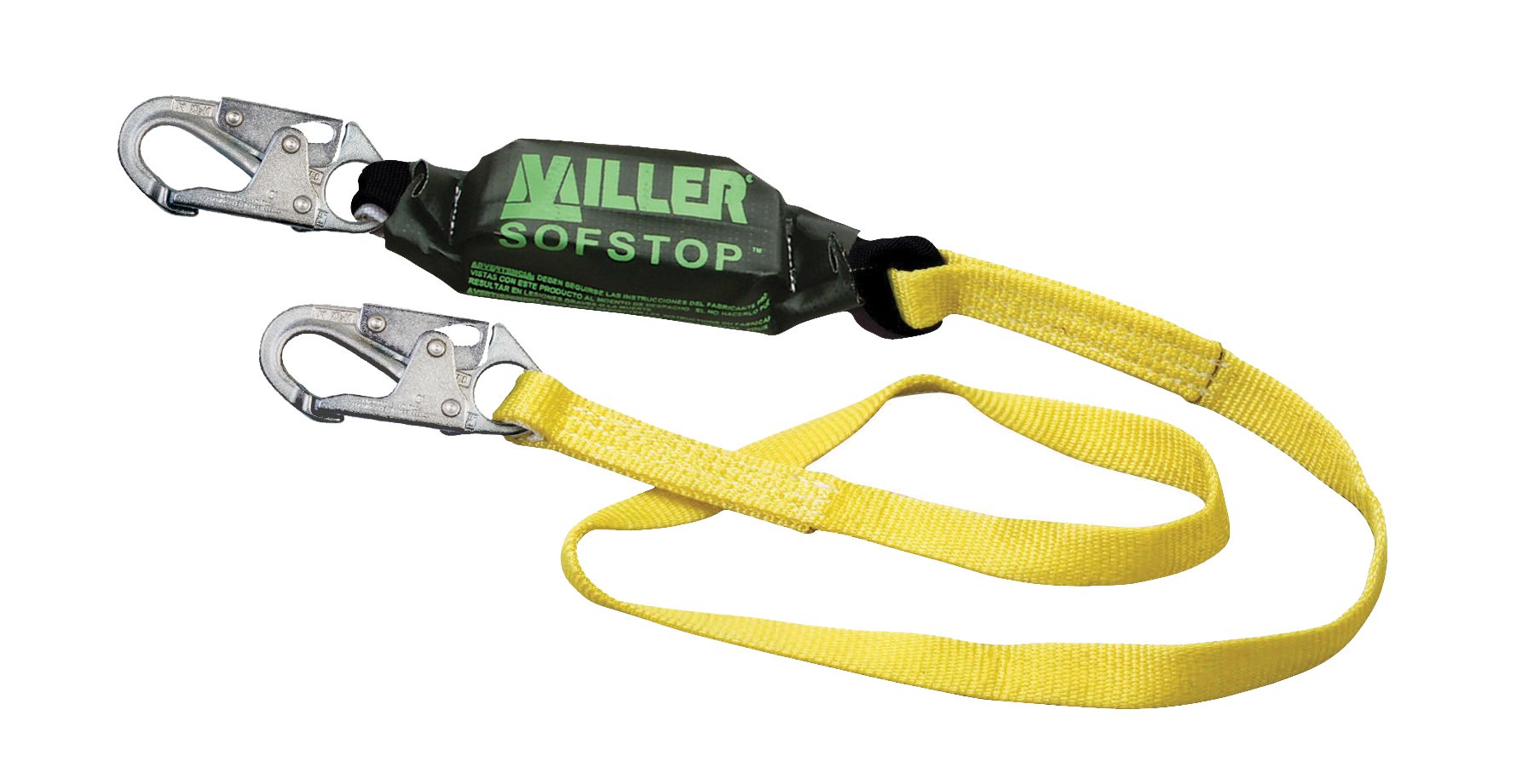 Miller by Honeywell 913WLS-Z7/6FTYL Lanyard With Softstop with Locking Snap Hook