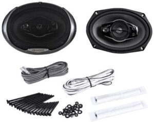 kenwood kfc-6994ps 6”x9” 500 watt 5-way car audio coaxial speakers 6x9 with grilles