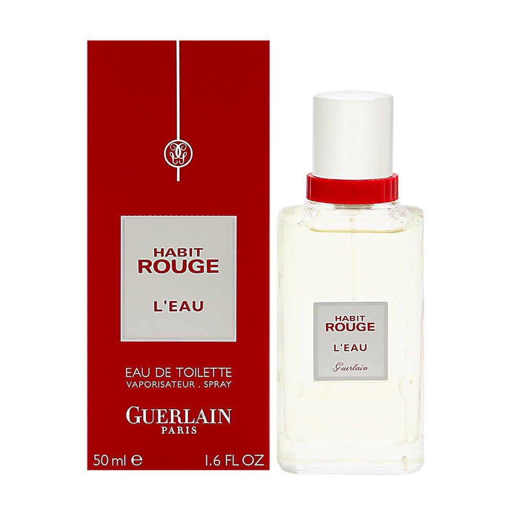 Guerlain Habit Rouge Eau de Toilette Spray for Women, 1.6 Ounce