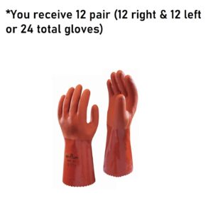 Chemical Resistant Gloves, Orange, S, PR