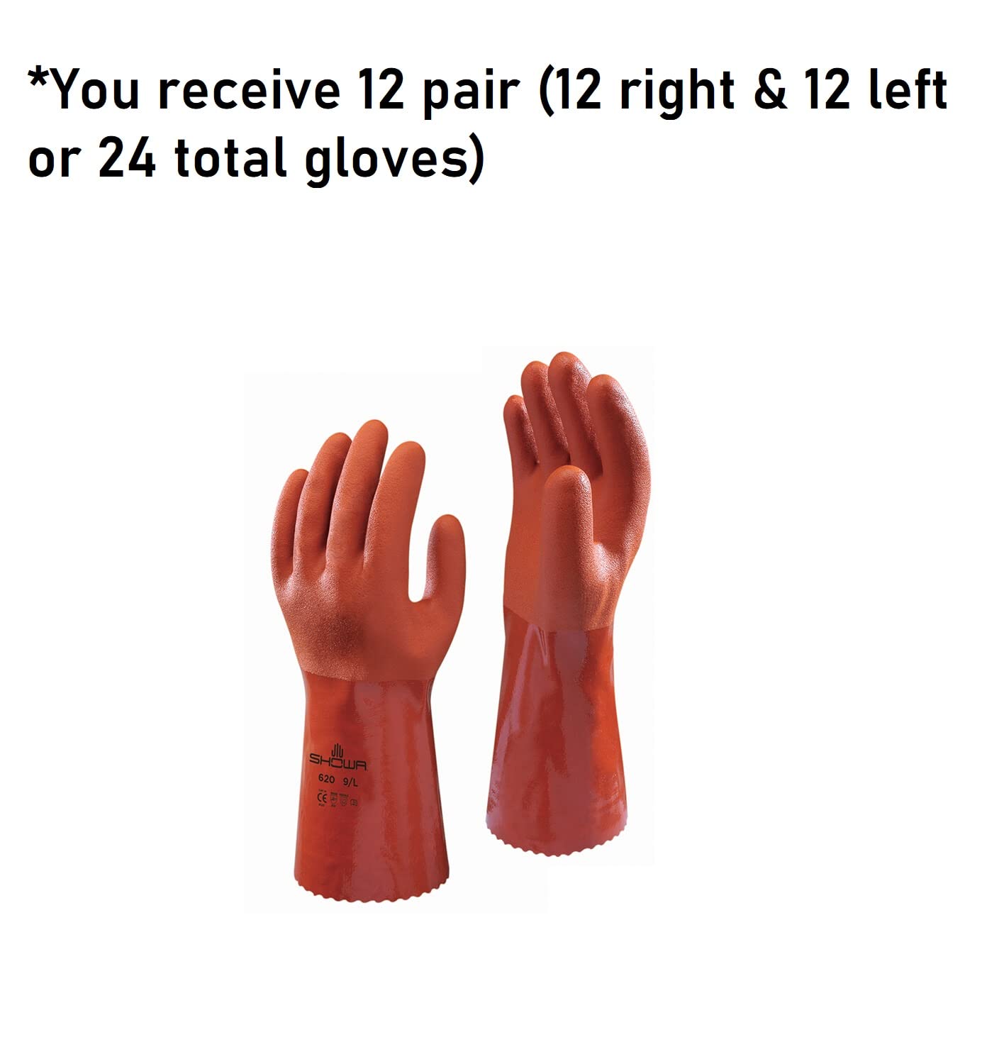 Chemical Resistant Gloves, Orange, S, PR