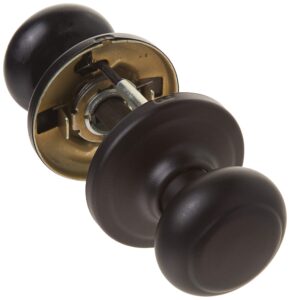 troy welcome home round door knob lockset, iron black weiser passage locks