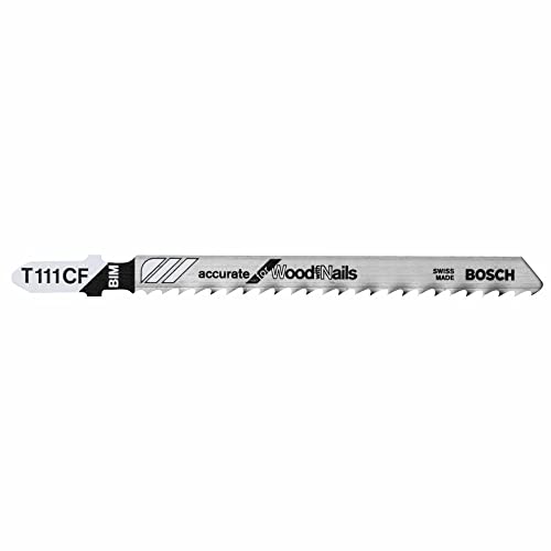 Bosch T111CF 4" x 8 TPI Bi-Metal T-Shank Wood Blades 5-Pack