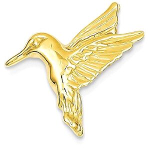 IceCarats 14K Yellow Gold Hummingbird Floating Chain Slide Pendant Necklace Bird Charm 19mm x 18mm Only