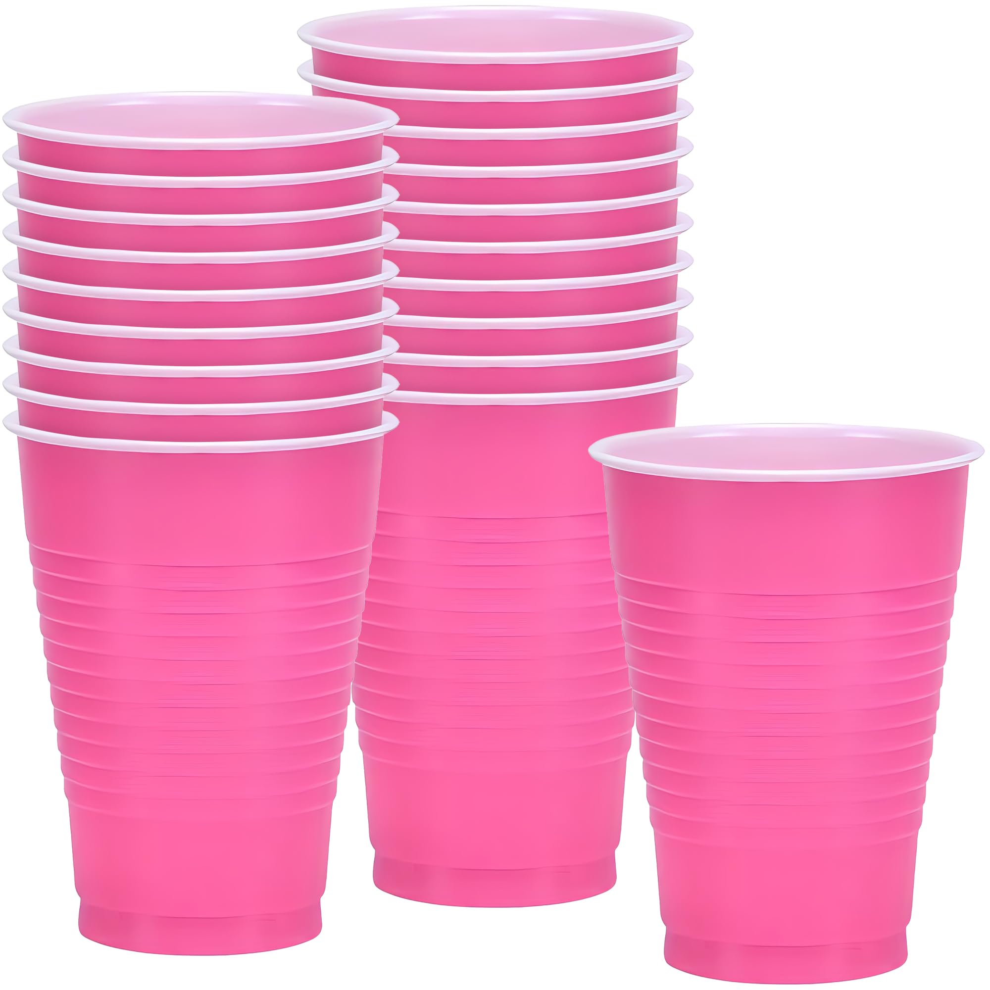 Party Dimensions Plastic Party Cups-12oz | Hot Pink | Pack of 20 Cups, 20 Count (Pack of 1)