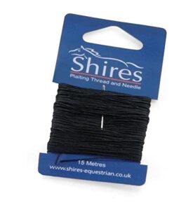 shires plaiting thread - card: black, black, one size