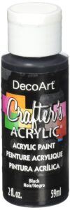 decoart crafter's acrylic paint, 2-ounce, black