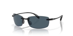 costa del mar unisex sunglasses shiny black frame, gray lenses, 60mm