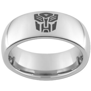 custom jewelry 8mm tungsten carbide dome autobot ring (full & half sizes 5-15) size 9