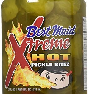 Best Maid Xtreme Hot Pickle Bitez 24oz Jar (Pack of 2)