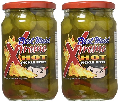 Best Maid Xtreme Hot Pickle Bitez 24oz Jar (Pack of 2)