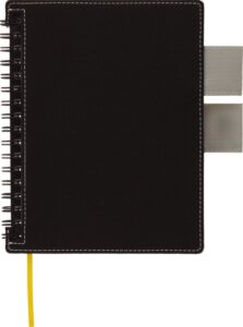 king jim 9121c shot notebook with twin cover, black