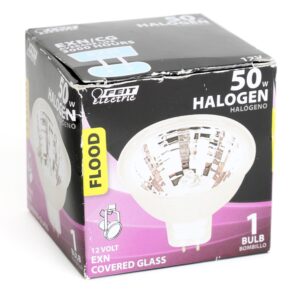 feit electric exn/cg 50-watt halogen mr16 bulb, 2800k warm white, 2" h x 2" d