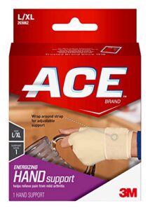 ace energizing hand support, large/extra large, beige, 1/pack