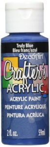 decoart crafter's acrylic paint, 2-ounce, truly blue