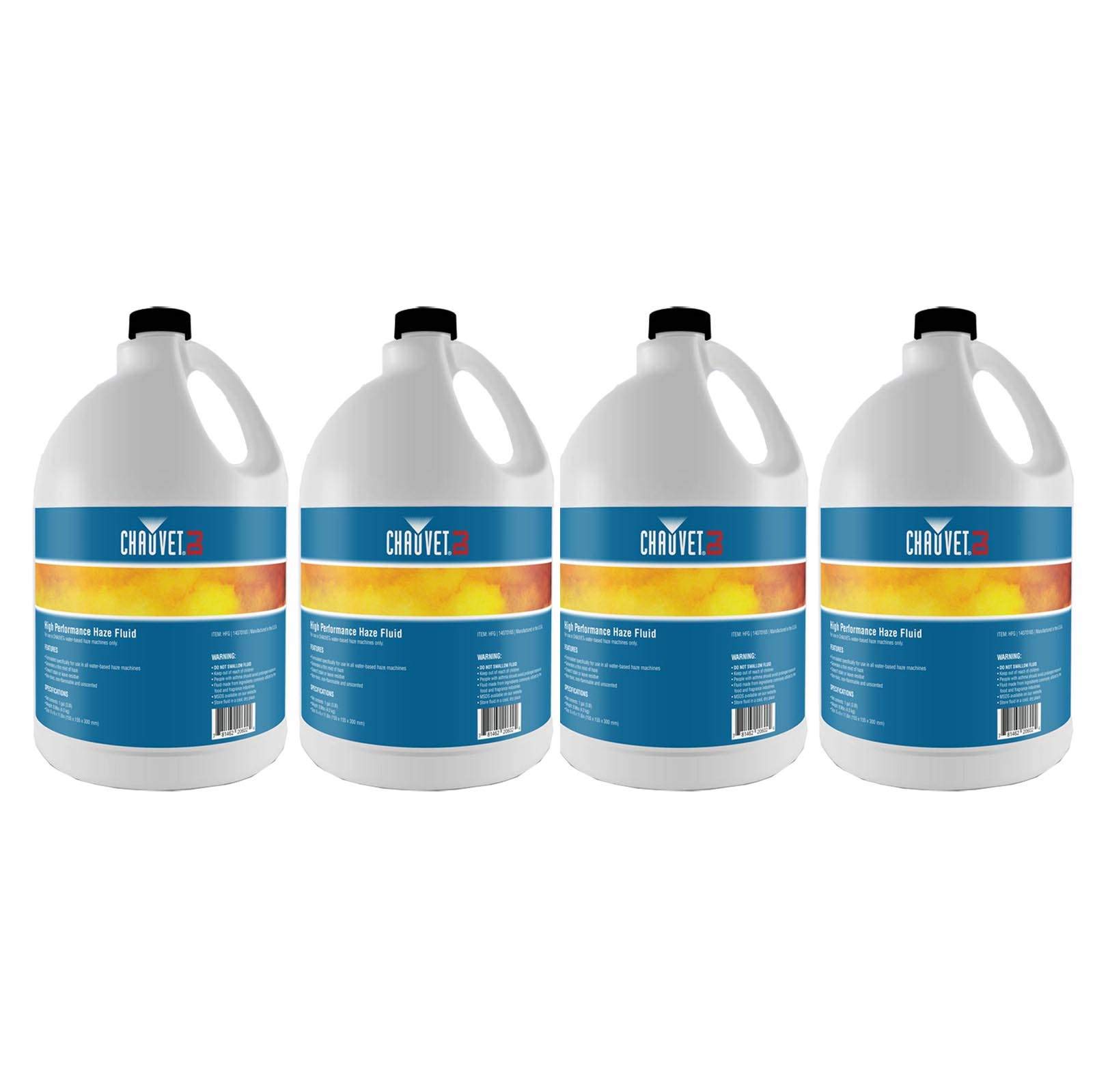 Gallon Bottles Chauvet DJ HFG Fluid for Hurricane Haze 2D Smoke Fog Machine Accessories Indoor and Outdoor, Weight 9 Pound, 4 Pack