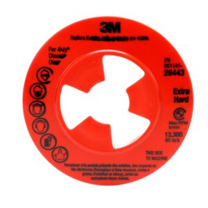 3m disc pad face plate, ribbed - extra hard density - for high pressure grinding - attaches to disc pad hub - 4.5" - 28443