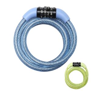 master lock bike lock cable [combination] [1,2 m coiling cable] [outdoor] [random color] 8143eurdprocol - ideal for bike, electric bike, skateboards, strollers, lawnmowers and other outdoor equipments