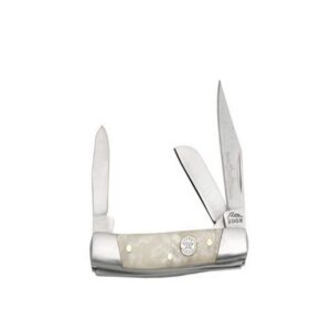 rite edge pearl stockman knife, white