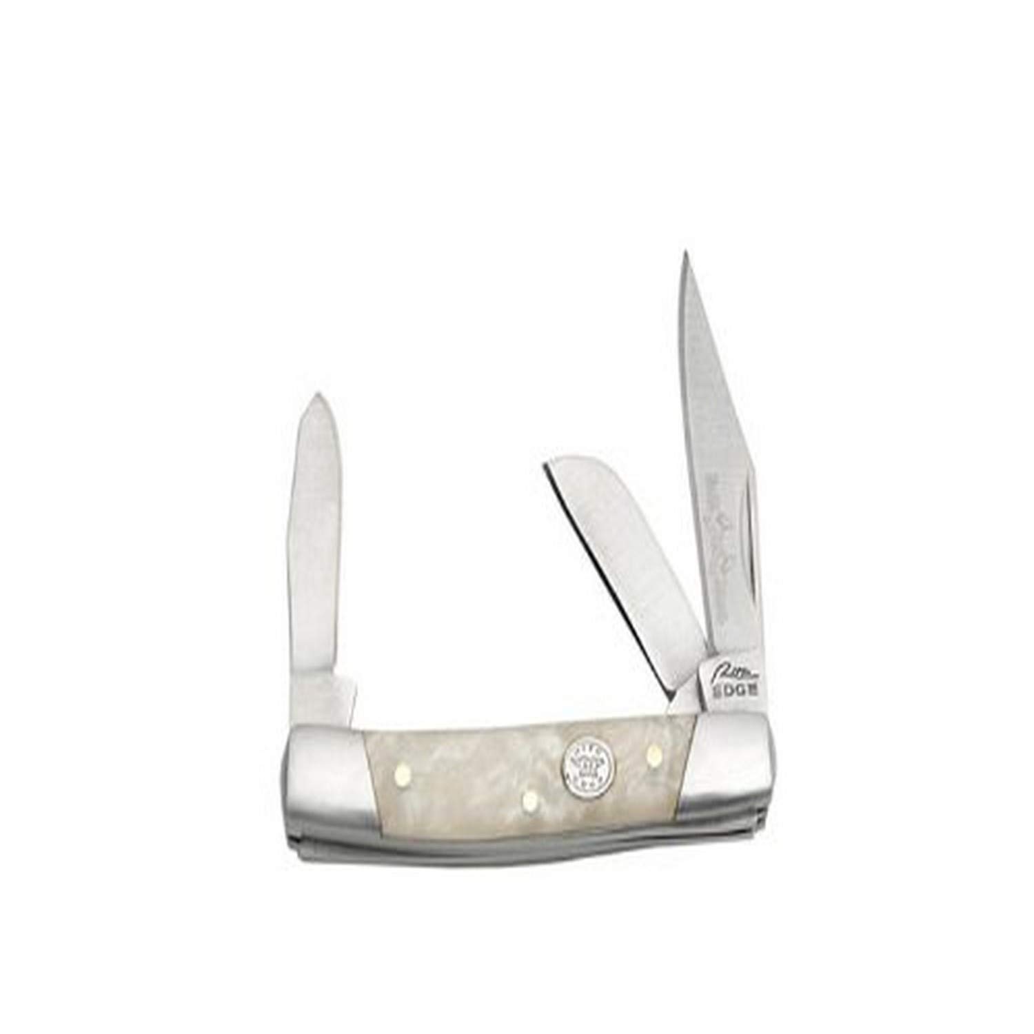 Rite Edge Pearl Stockman Knife, White