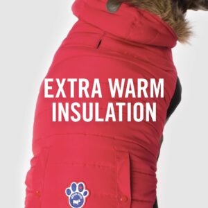 Canada Pooch | North Pole Parka (20 (19-21" back length), Red)