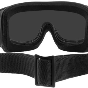 Wiley X Spear Goggle Sunglasses, ANSI Z87 Safety Ballistic Rated Goggles for Men and Women, UV Eye Protection for Shooting and Tactical, Matte Black Frame, Smoke Grey and Clear Changeable Lenses