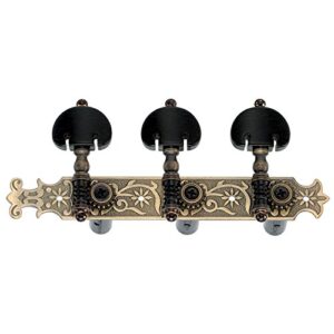 golden gate f-2108 classical guitar tuners - 2 planks (3+3) - antique brass