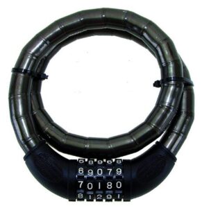 m-wave 4 digit armored lock (black, 18 x 800mm)