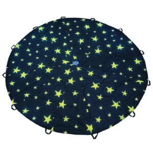 flaghouse - starry night - kids play parachute - 12 handles - flame-retardant - 12-foot diameter