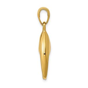 IceCarats 14K Yellow Gold Dangling Stone Crab Claw Necklace Charm Pendant Only